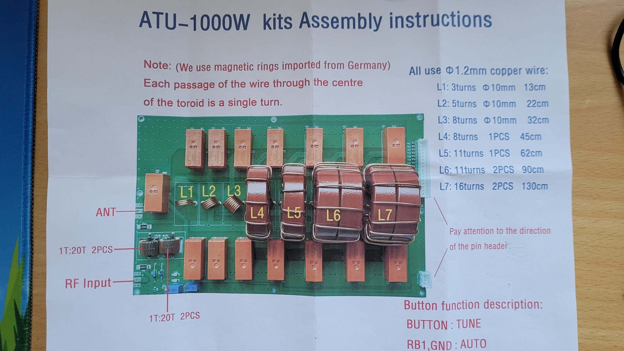 ATU-1000, 1KW Automatic Antenna tuner – PD5DJ